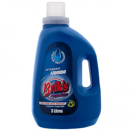 Detergente Matic Briks Premium Azul 3 Litros